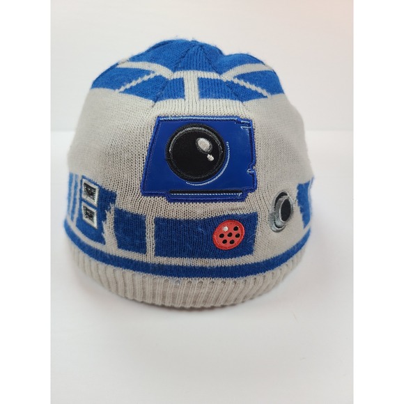 Disney | Accessories | Star Wars R2d2 Beanie Hat Kids M L 7 8 54cm Blue ...